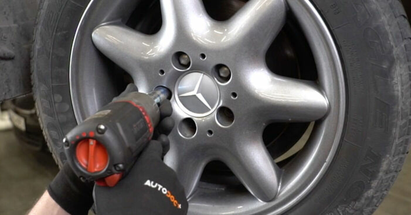 How to change rear suspension lower control arm on Mercedes W203 ...