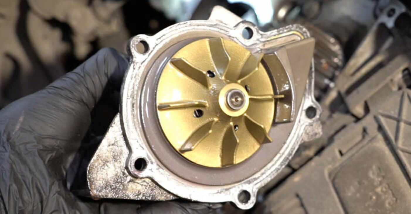 How to change water pump & timing belt kit on CITROËN JUMPY Box ...